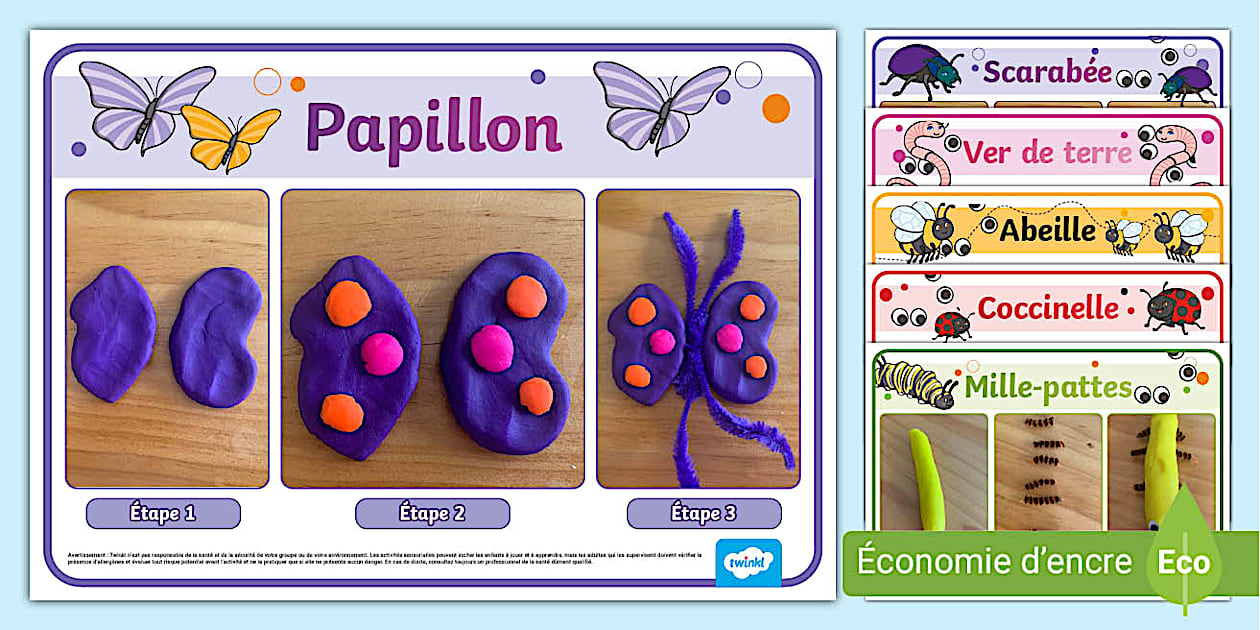 Pâte à modeler - les insectes