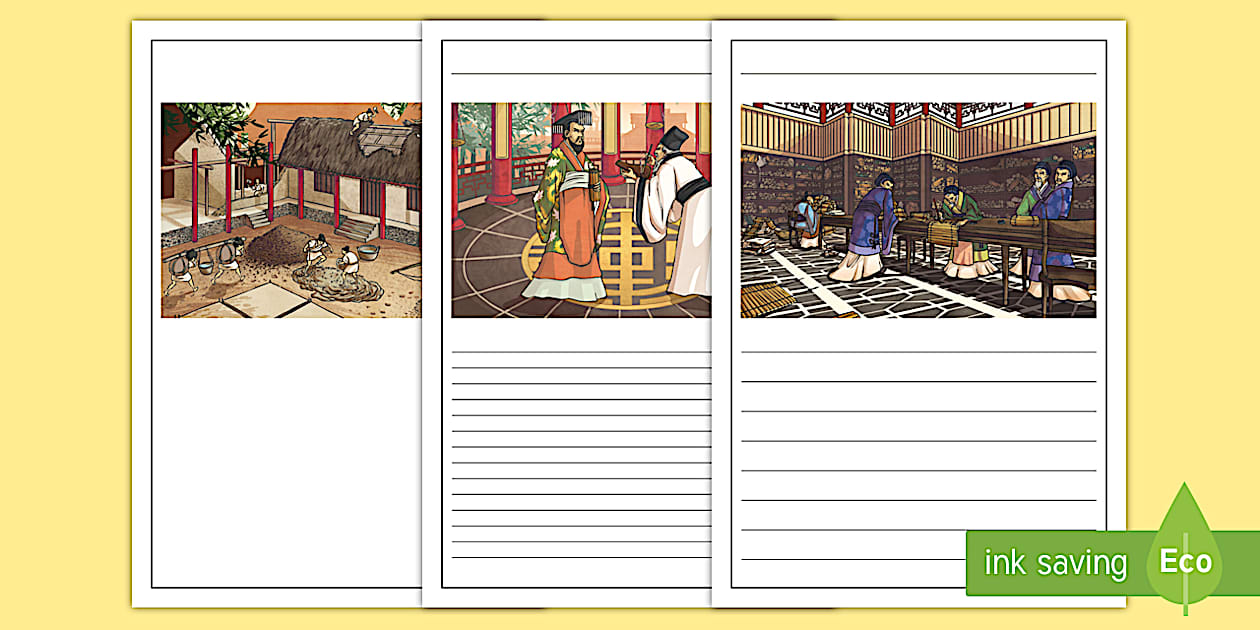 The Shang Dynasty Writing Frames - Twinkl