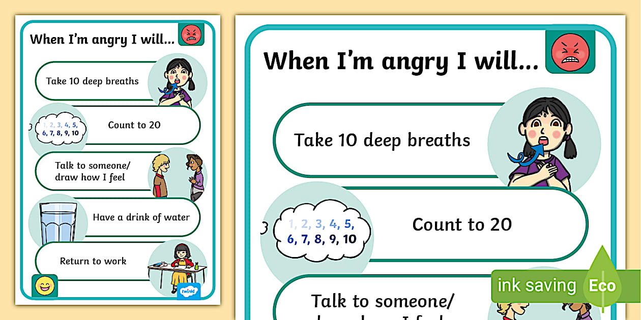 When I'm Angry I Will (teacher made) - Twinkl