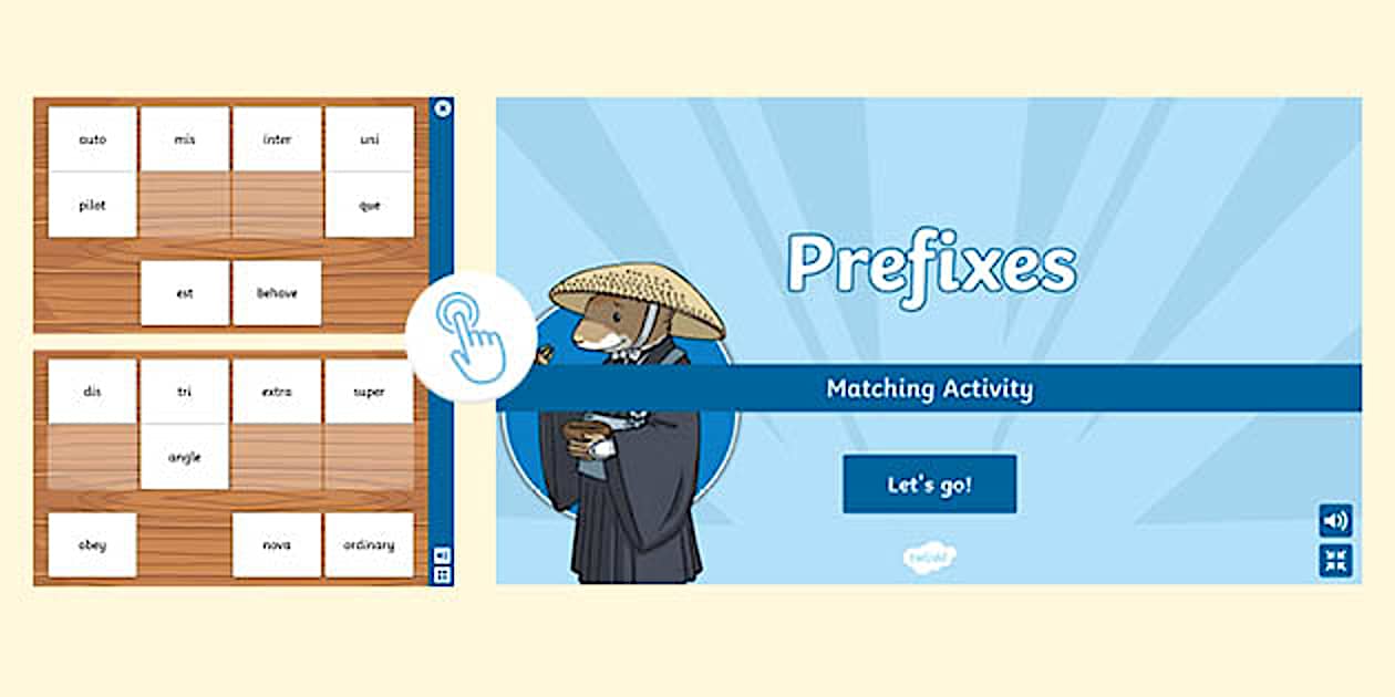 Prefixes Matching SPaG Activity - KS2 Revision - Twinkl