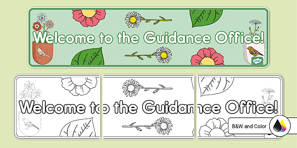 Welcome to the Guidance Office Banner (Teacher-Made)