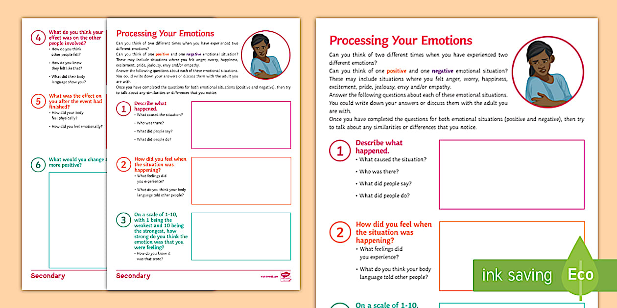 Emotional Literacy Worksheet (teacher made) - Twinkl