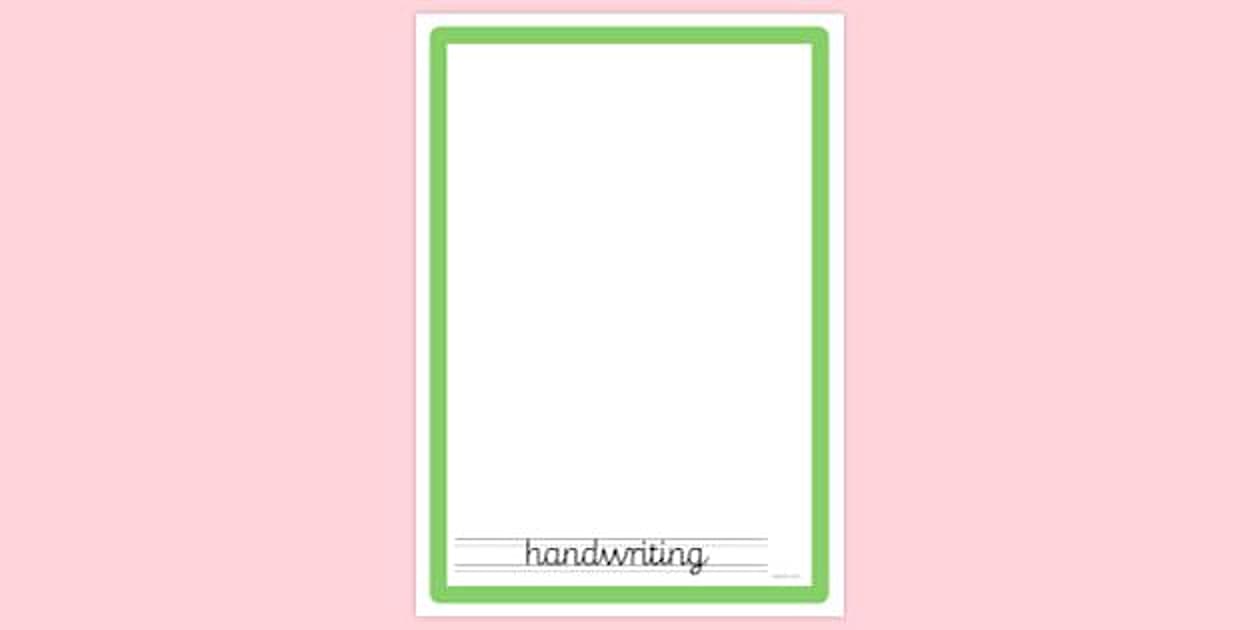 Handwriting Page Border | Page Borders | Twinkl Resources