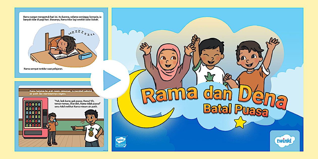 PowerPoint Cerpen Ramadhan "Rama dan Dena: Batal Puasa"