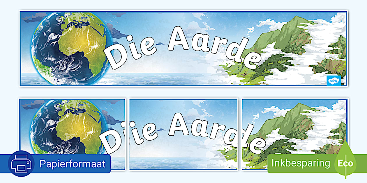 Die Aarde - Banier (teacher made) - Twinkl