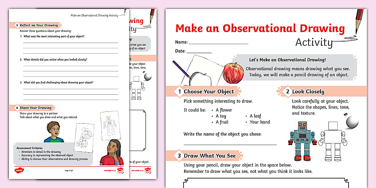 Observational Drawing Activity I Resource I Twinkl ZA