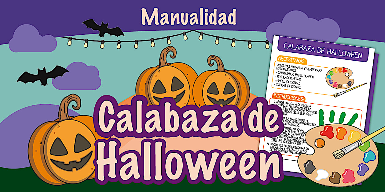 Manualidad: Calabaza de Halloween - Educación Infantil