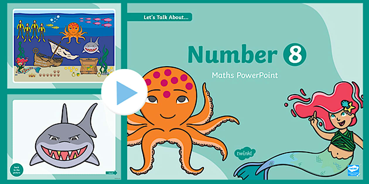 👉 Talk About Number 8 Maths PowerPoint - Twinkl