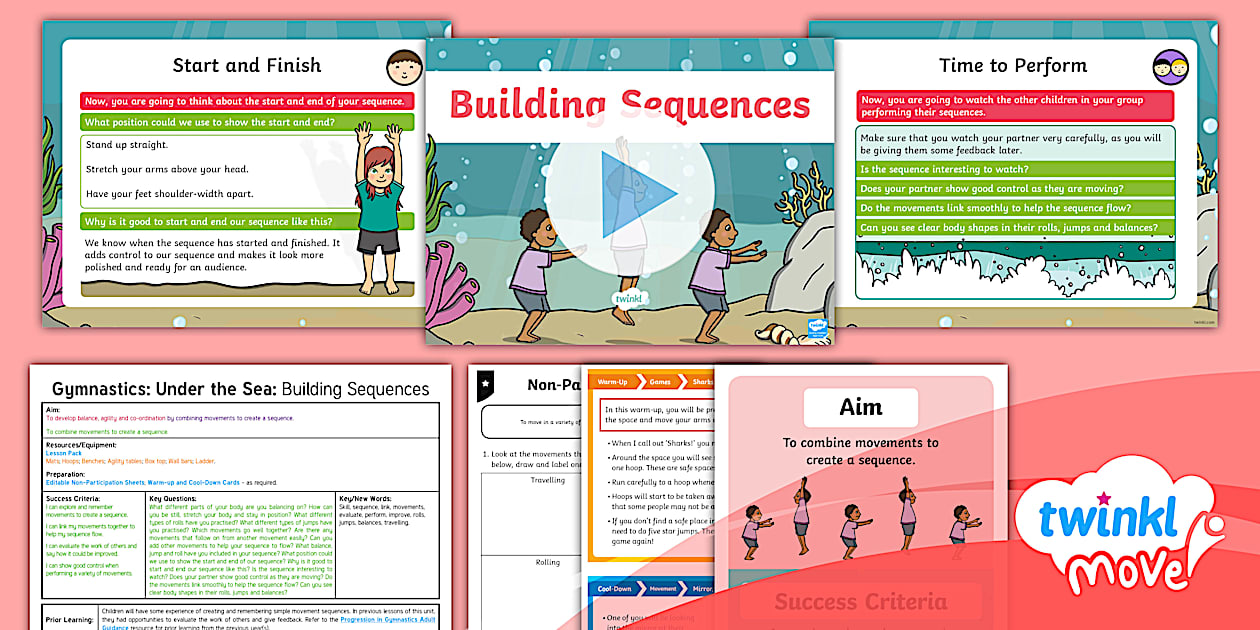 👉 Twinkl Move PE – Year 2 Gymnastics: Under the Sea Lesson 5 – Building