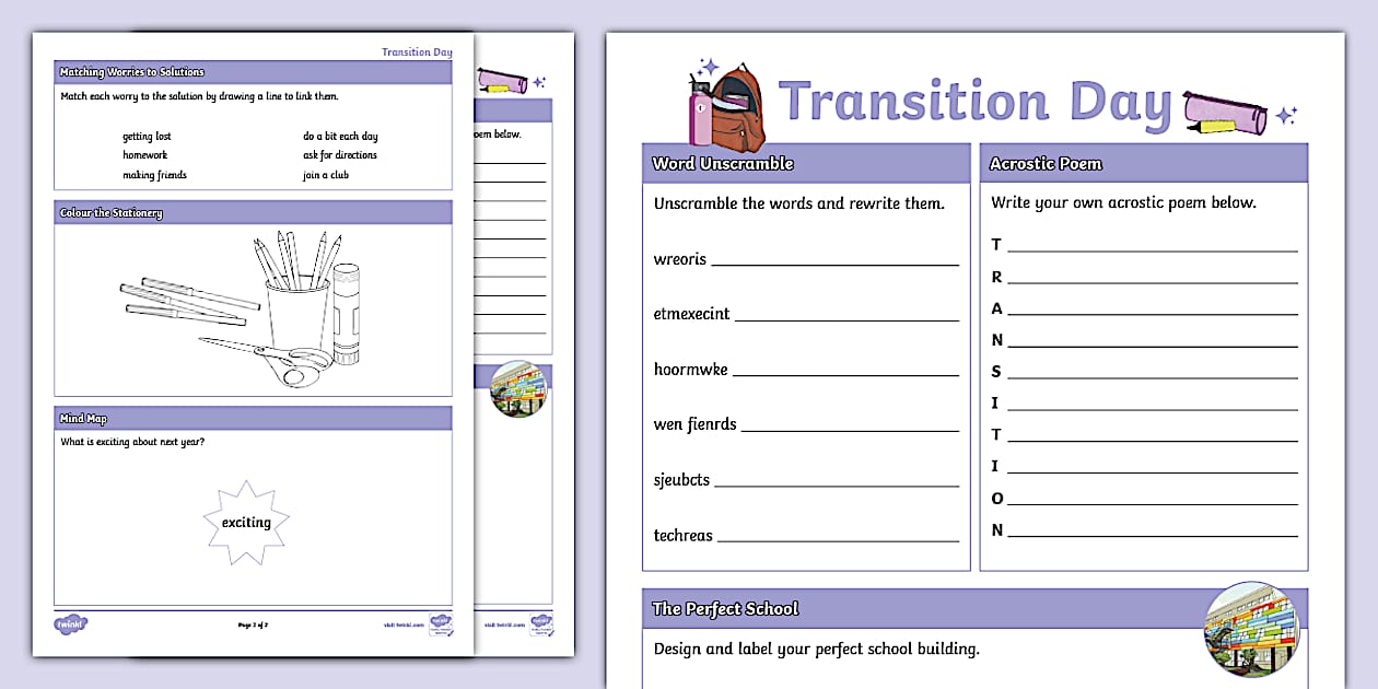 KS2 Transition Day Boredom Buster (teacher made) - Twinkl