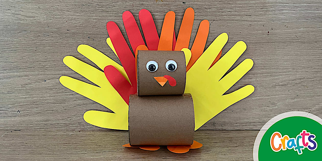 Handprint Turkey Craft (teacher made) - Twinkl