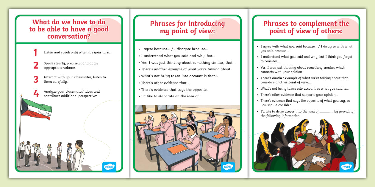 Poster: Discussion Habits (teacher made) - Twinkl