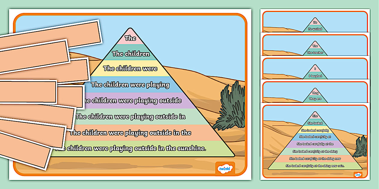 Reading Fluency - Pyramid Sentences Phase 6 (teacher made)