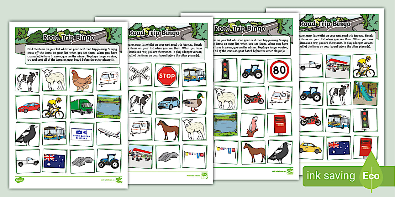 Road Trip Bingo - Twinkl Travel Games And Resources - Twinkl