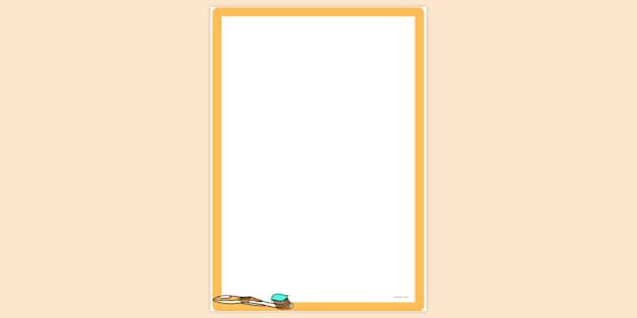 Simple Blank Toothbrush Page Border | Page Borders | Twinkl