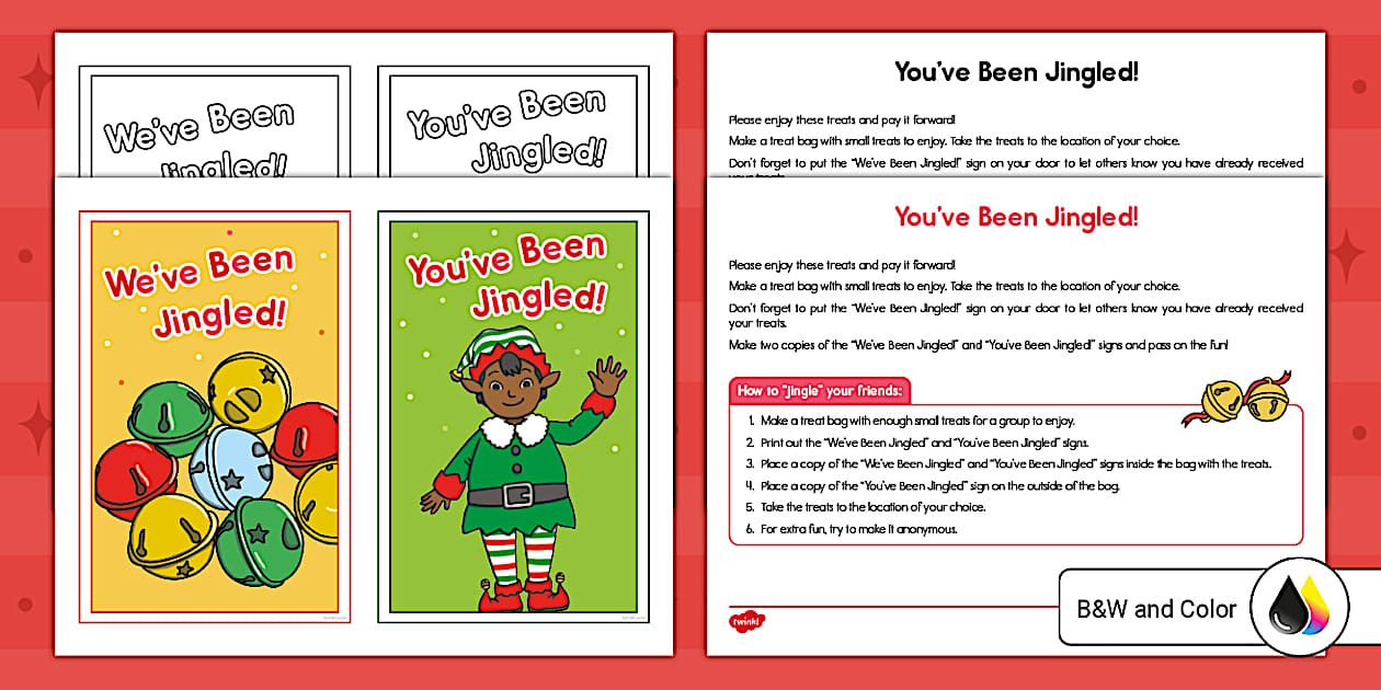 You've Been Jingled! Printable Templates