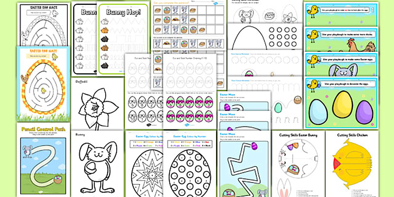 Easter Art Activities | Pencil Control and Scissor Skills