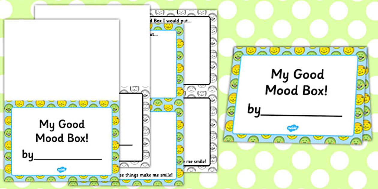 Black and White Good Mood Hunt Worksheet (teacher made)