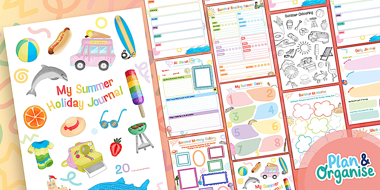 Summer Holiday Journal For Kids