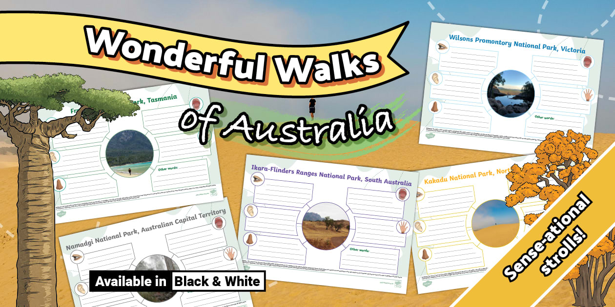 Wonderful Walks of Australia Senses Mind Map Collection