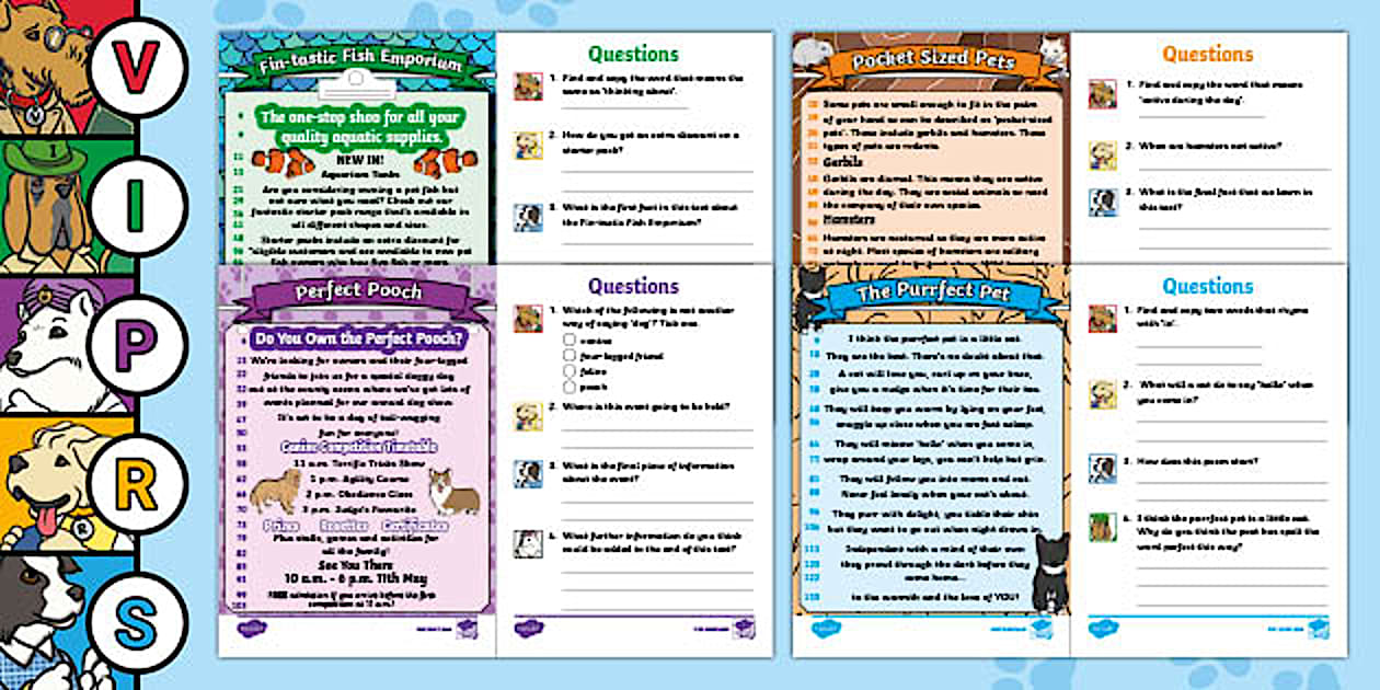 60-Second Reads | All About Pets Activity Pack | Twinkl KS1