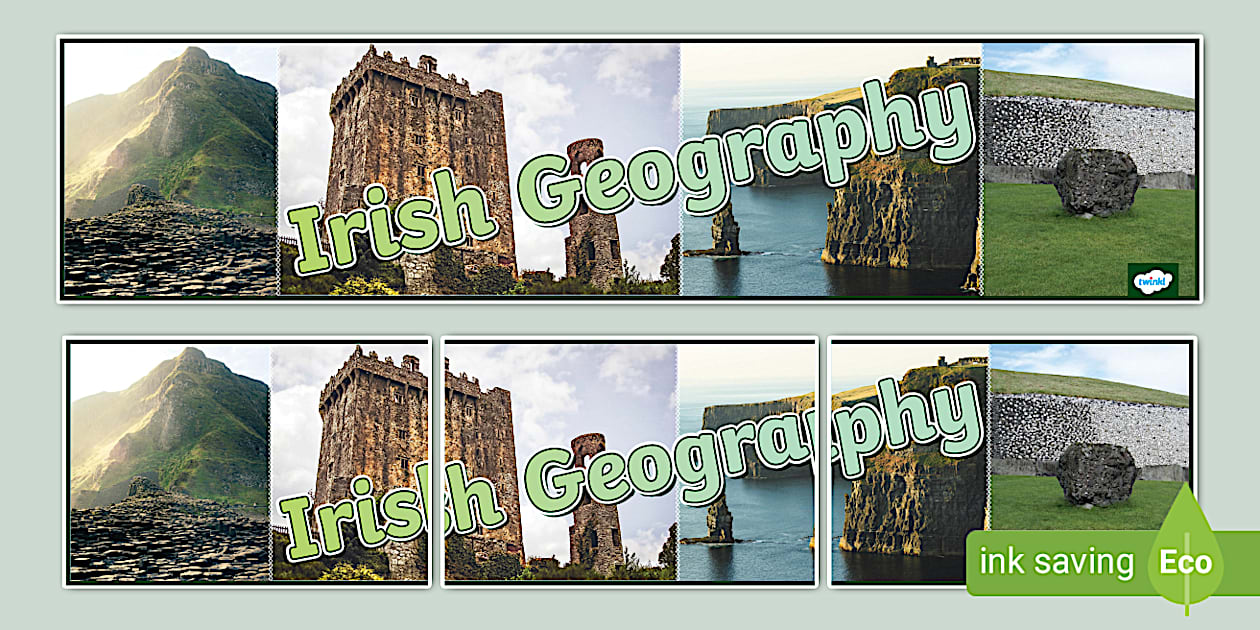 Irish Geography Photo Display Banner (Teacher-Made) - Twinkl