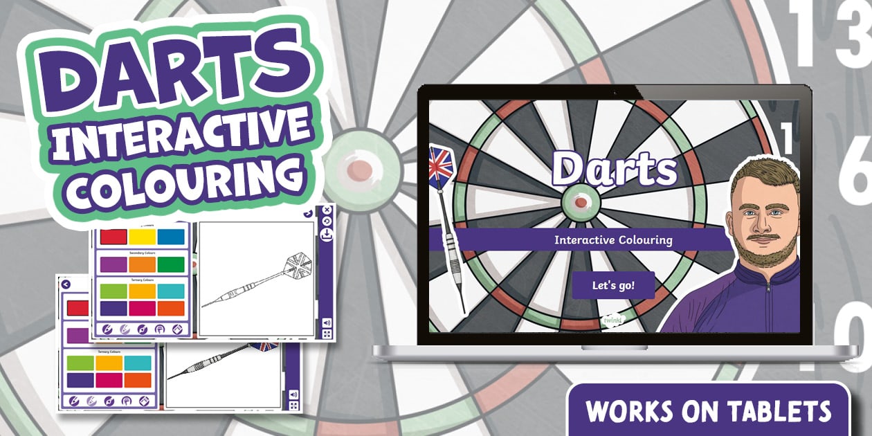 Darts Interactive Colouring