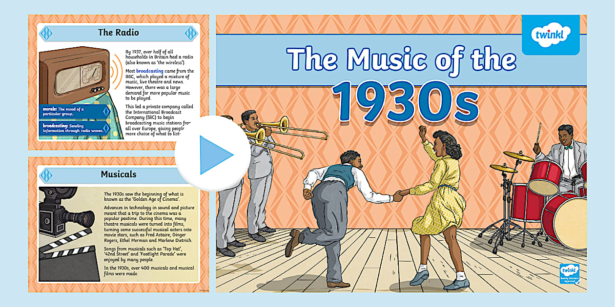 👉 1930s Music | KS2 The Music of the 1930s PowerPoint