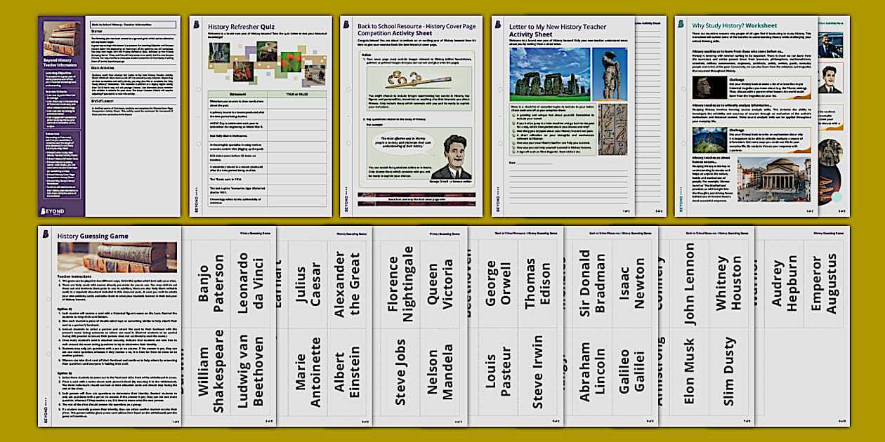 Back to School Resource - History (teacher made) - Twinkl