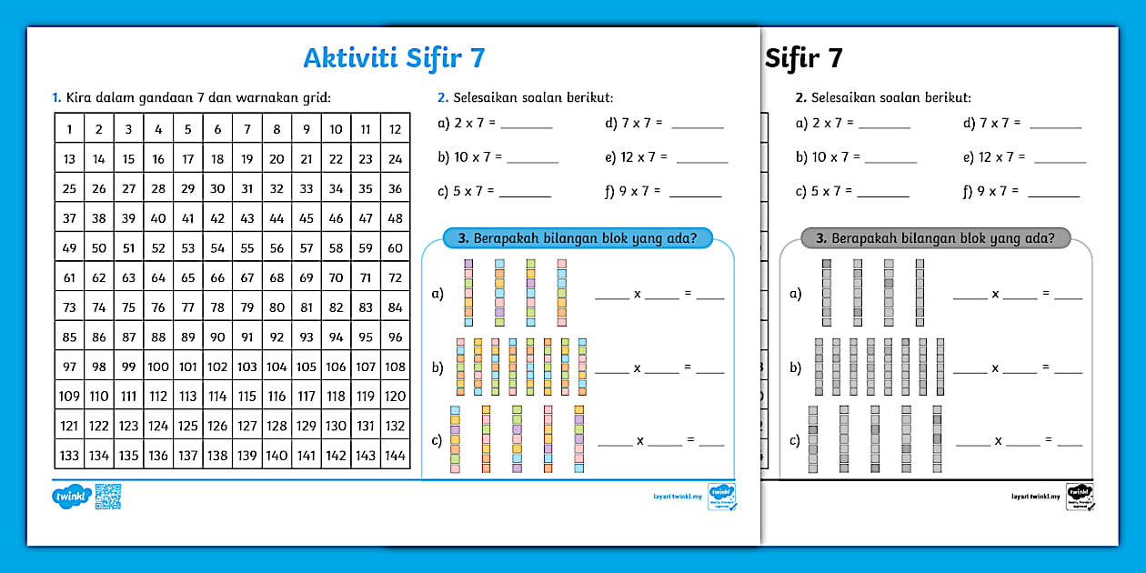 * NEW * Aktiviti Sifir 7 (Hecho por educadores) - Twinkl