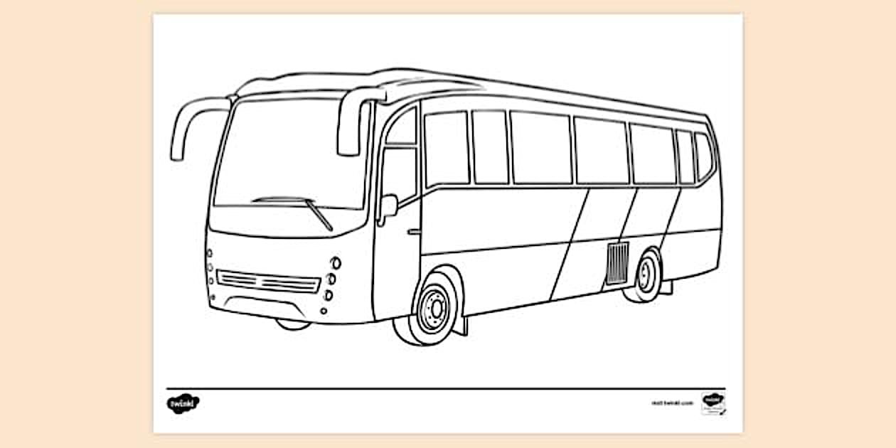 Coach Bus Colouring Sheet | Colouring Sheets (Teacher-Made)
