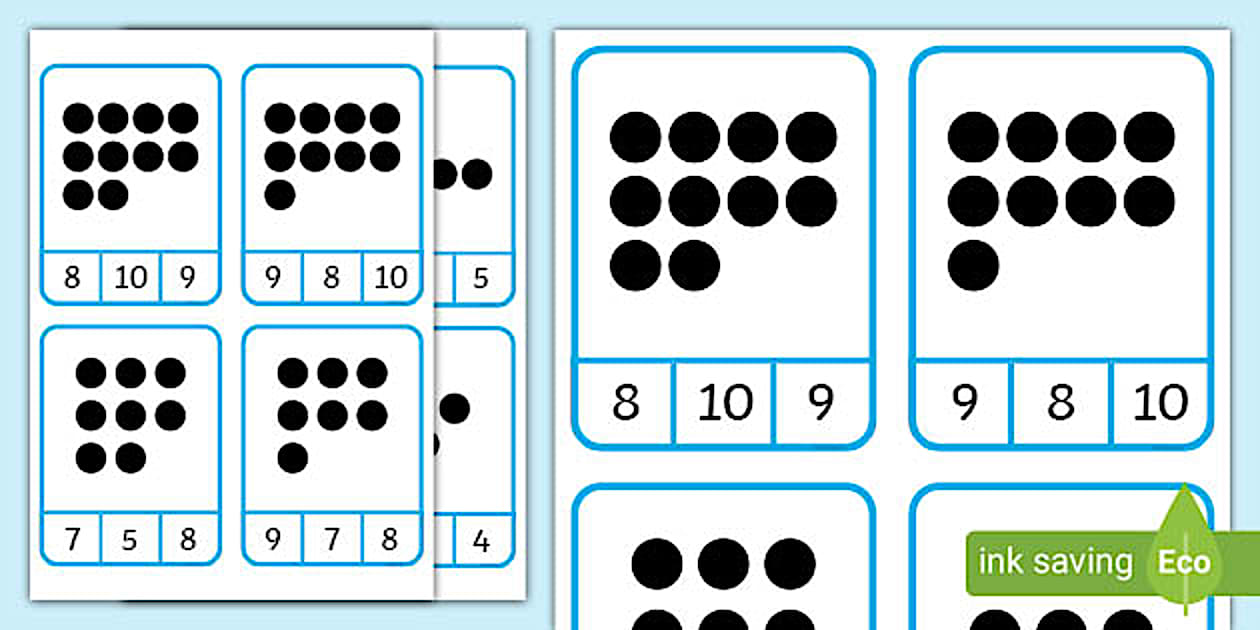 Subitising to 10 Peg Matching Activity - Twinkl
