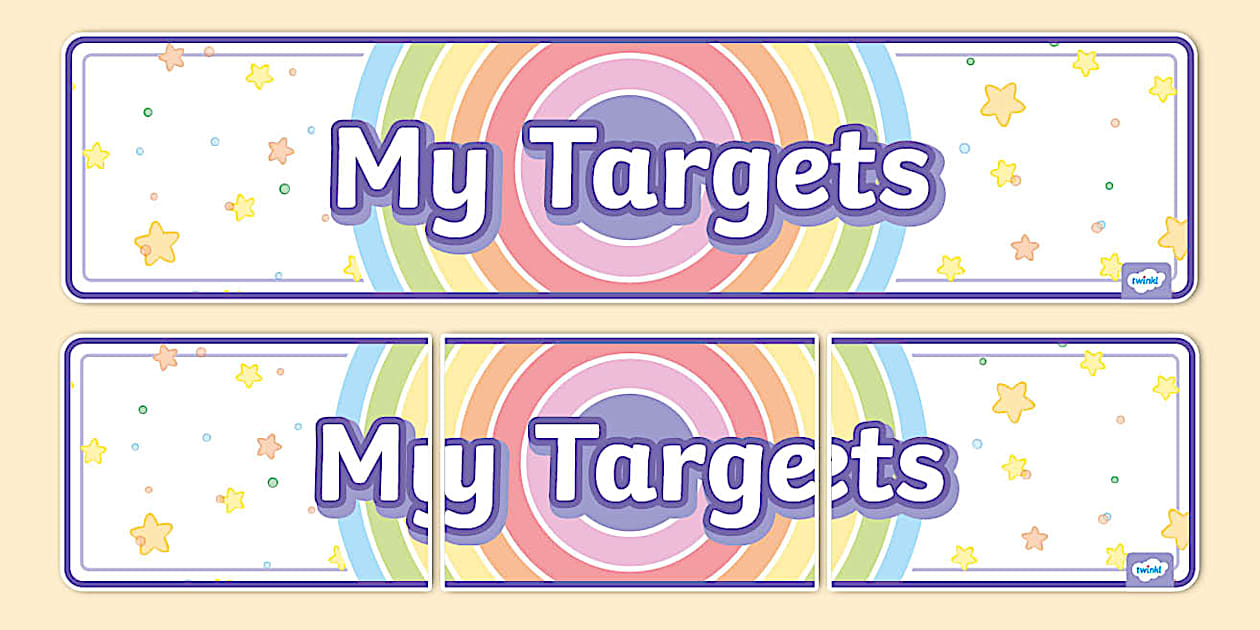My Targets Display Banner (teacher made) - Twinkl