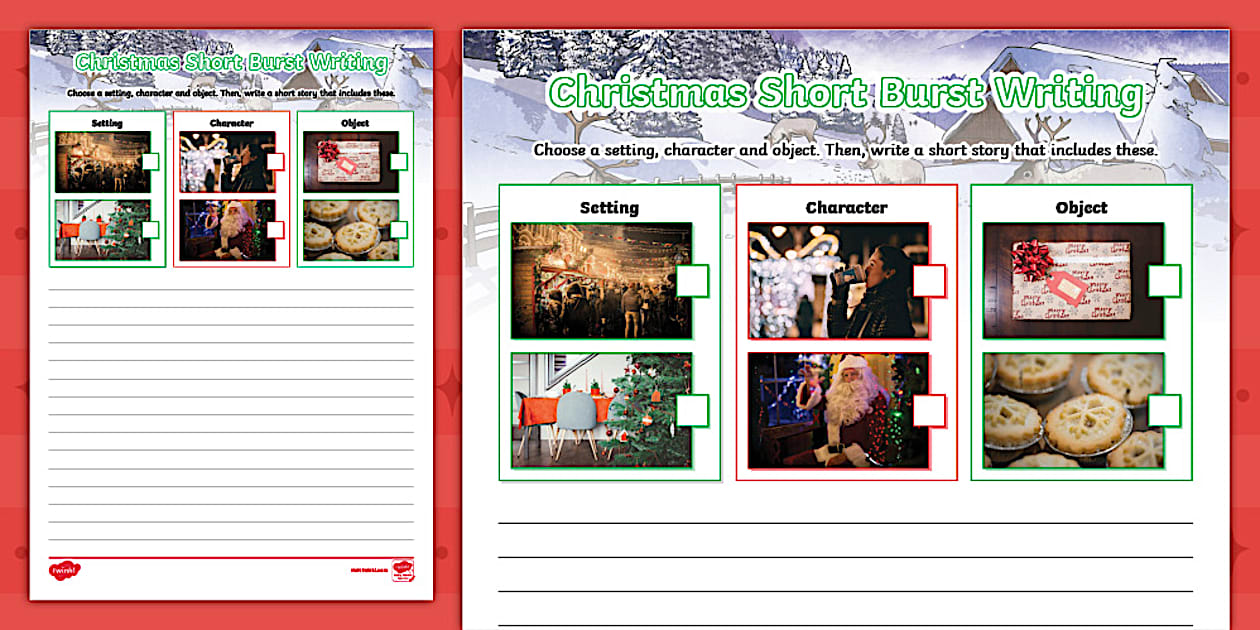 KS2 Christmas Short Burst Writing Frame - Twinkk - Twinkl