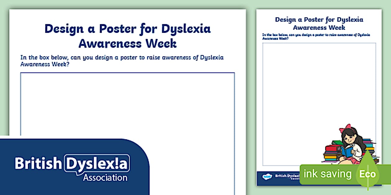 FREE! - Design a Poster for Dyslexia Awareness Week - Twinkl