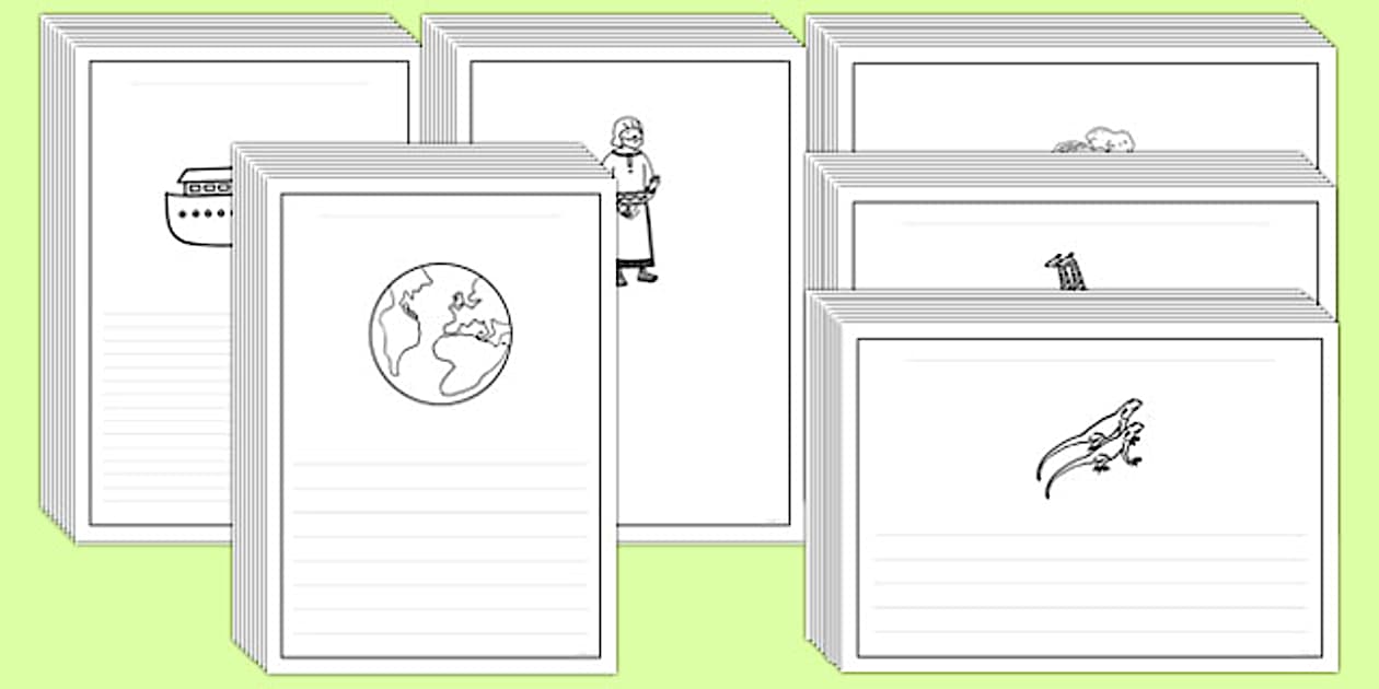 Noah's Ark Writing Frames - Twinkl