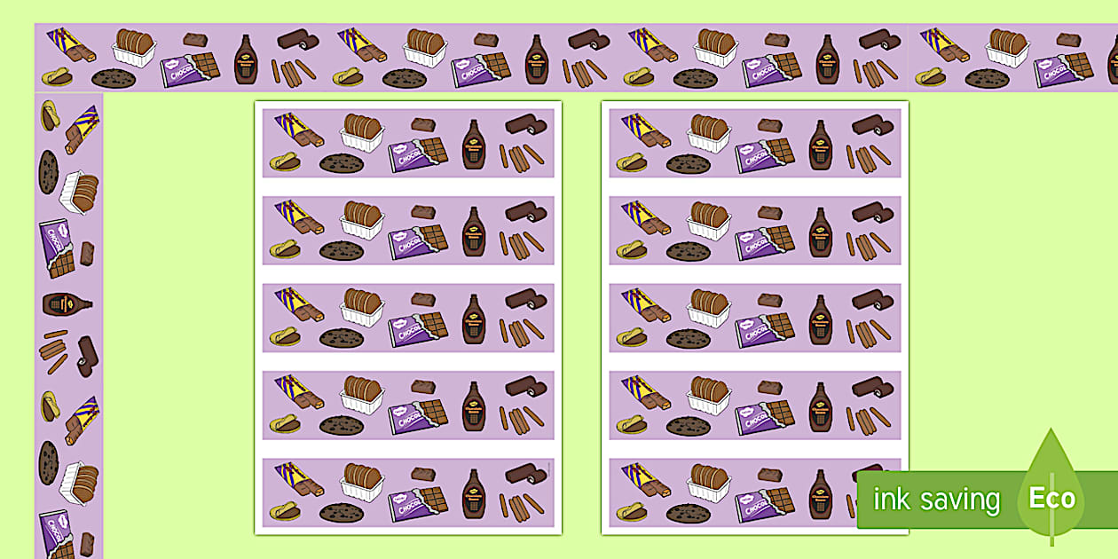 Chocolate Themed Display Borders - Chocolate Themed Display Border