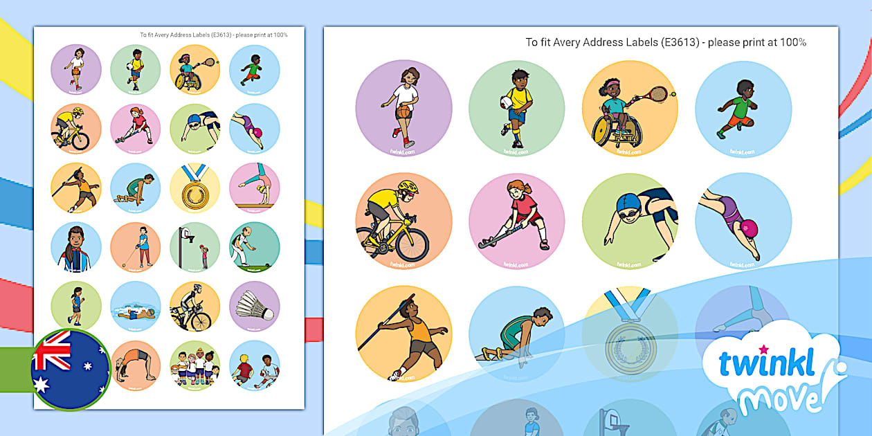 Move PE: The Commonwealth Games Stickers (teacher made)