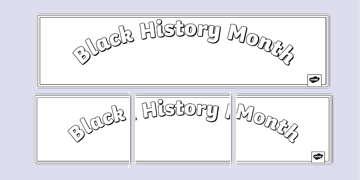 Black History Month Collaborative Drawing Display Banner