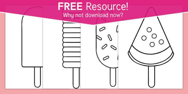Ice Pop Coloring Pages | Arts and Crafts | Twinkl USA