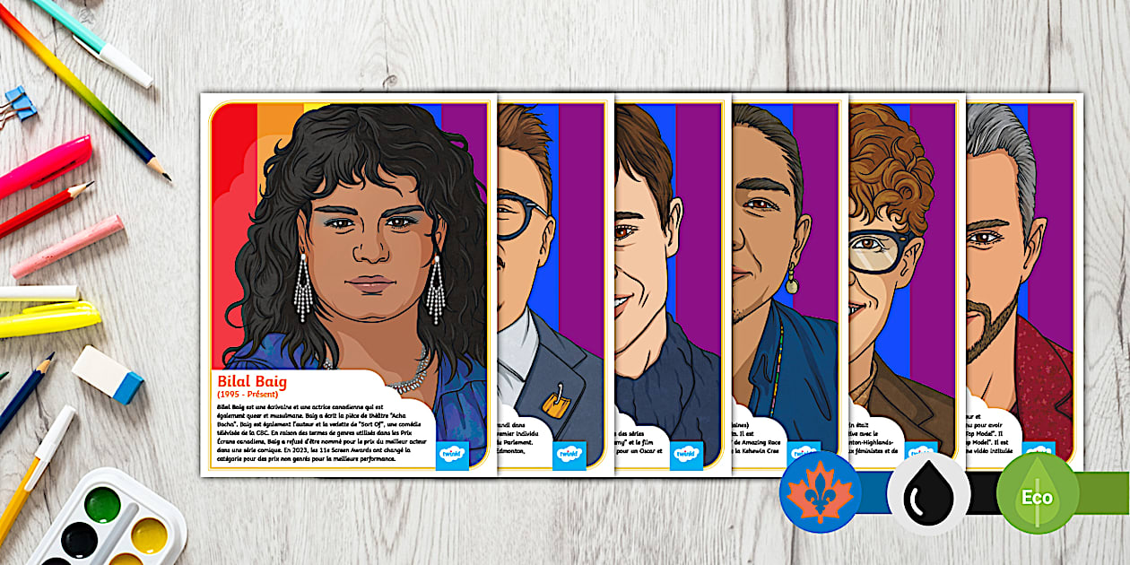 Remarkable 2SLGBTQIA+ Canadians Junior/Intermediate Poster Pack French