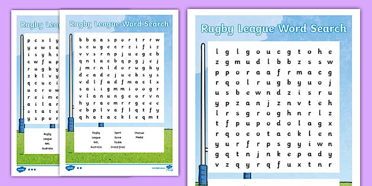 Rugby League Wordsearch | Primary Resource | Twinkl - Twinkl
