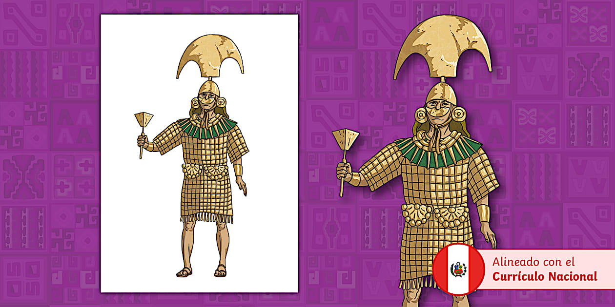 Dibujo del Señor de Sipán | Personal Social Twinkl Perú