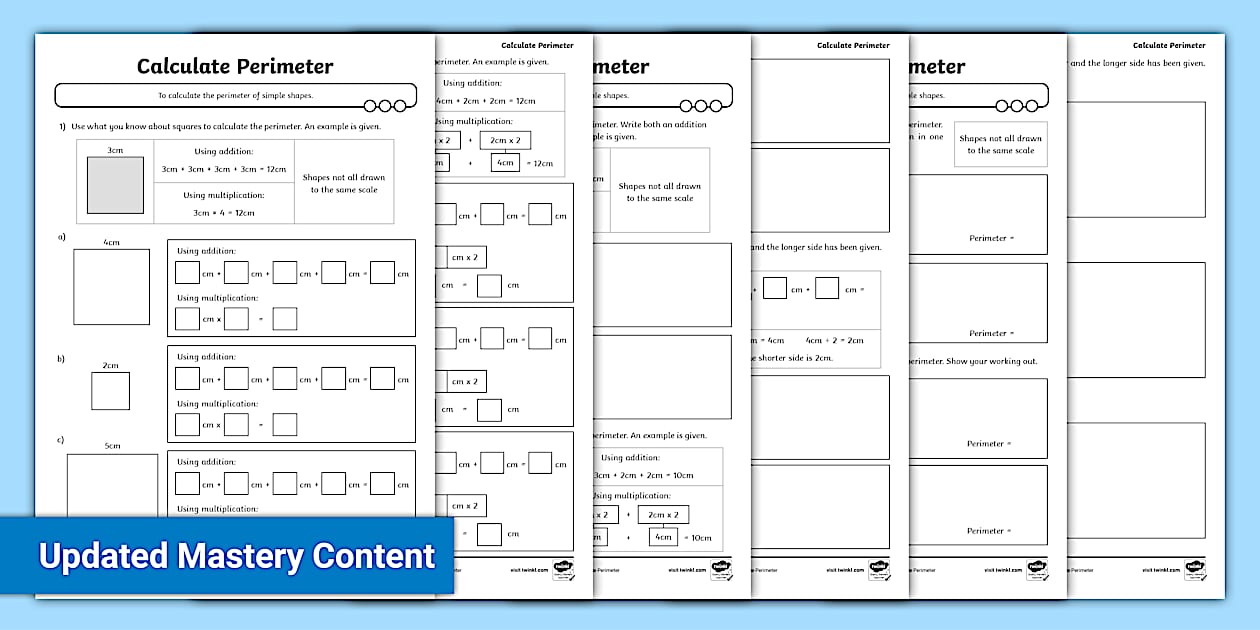 👉 Planit Maths Year 3 Calculate Perimeter Differentiated Sheets