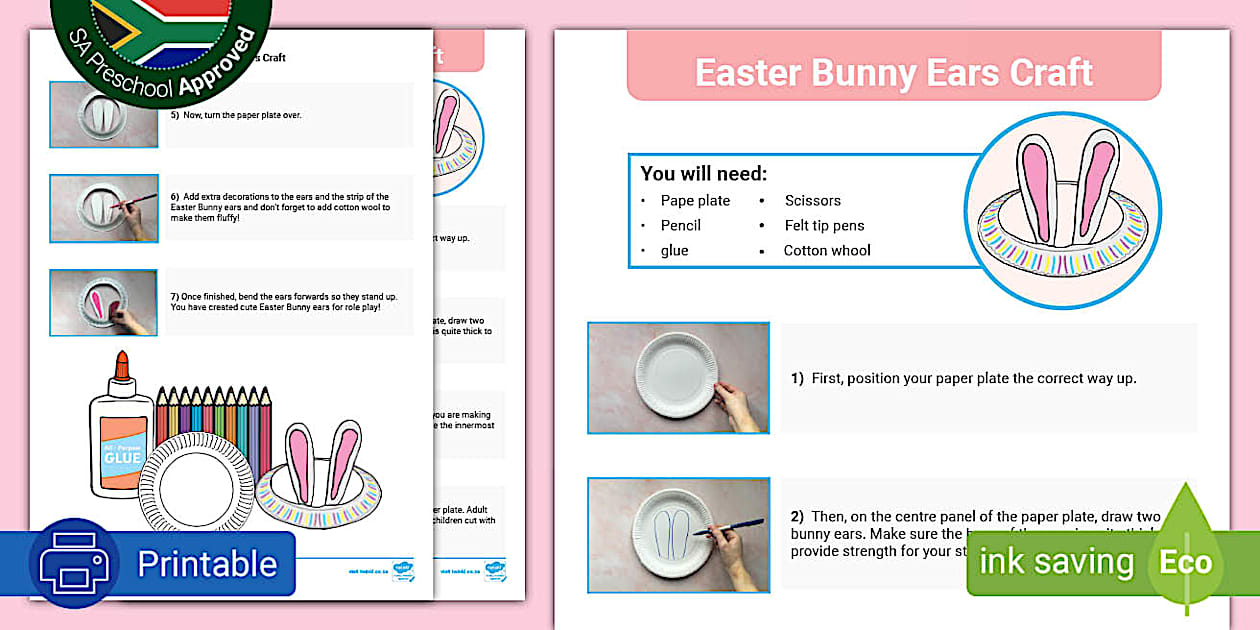 Easter Bunny Ears Craft (Teacher-Made) - Twinkl