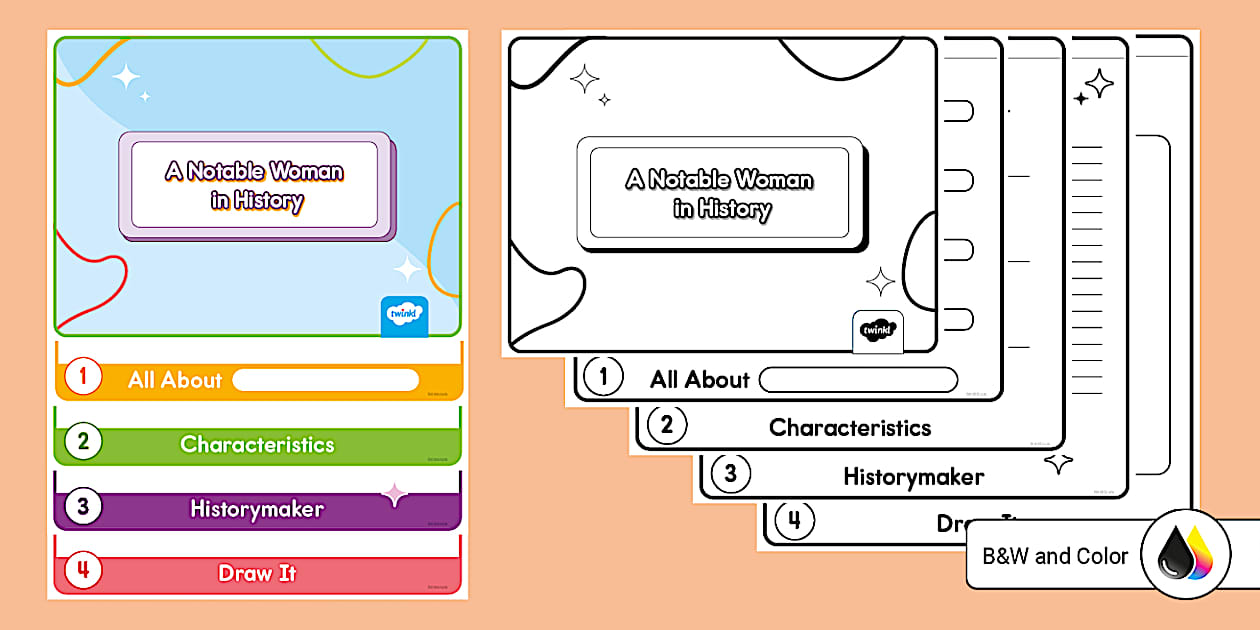 A Notable Woman in History Flipbook | Twinkl USA - Twinkl