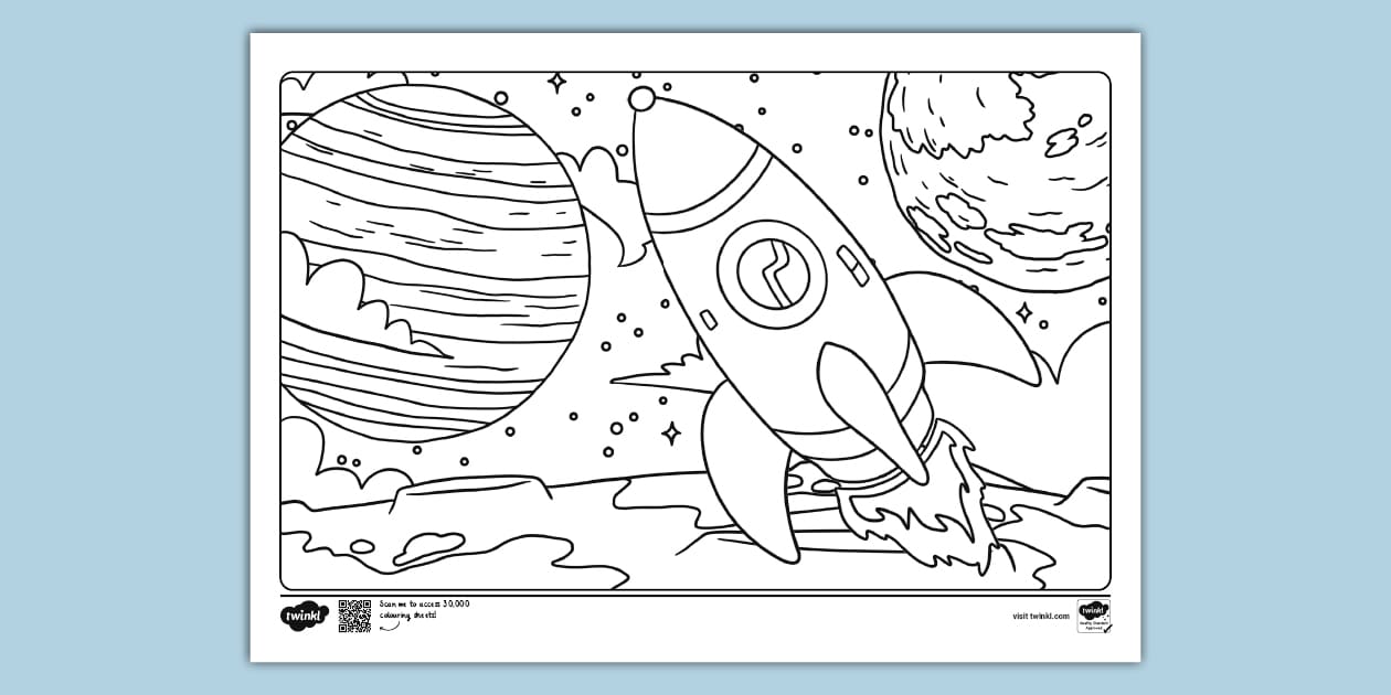 Printable Outer Space Colouring Page | Colouring Sheets
