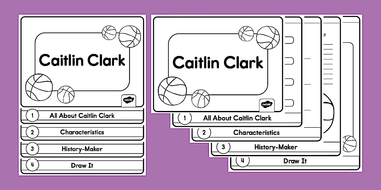 Caitlin Clark Flipbook for K-2nd Grade - Twinkl