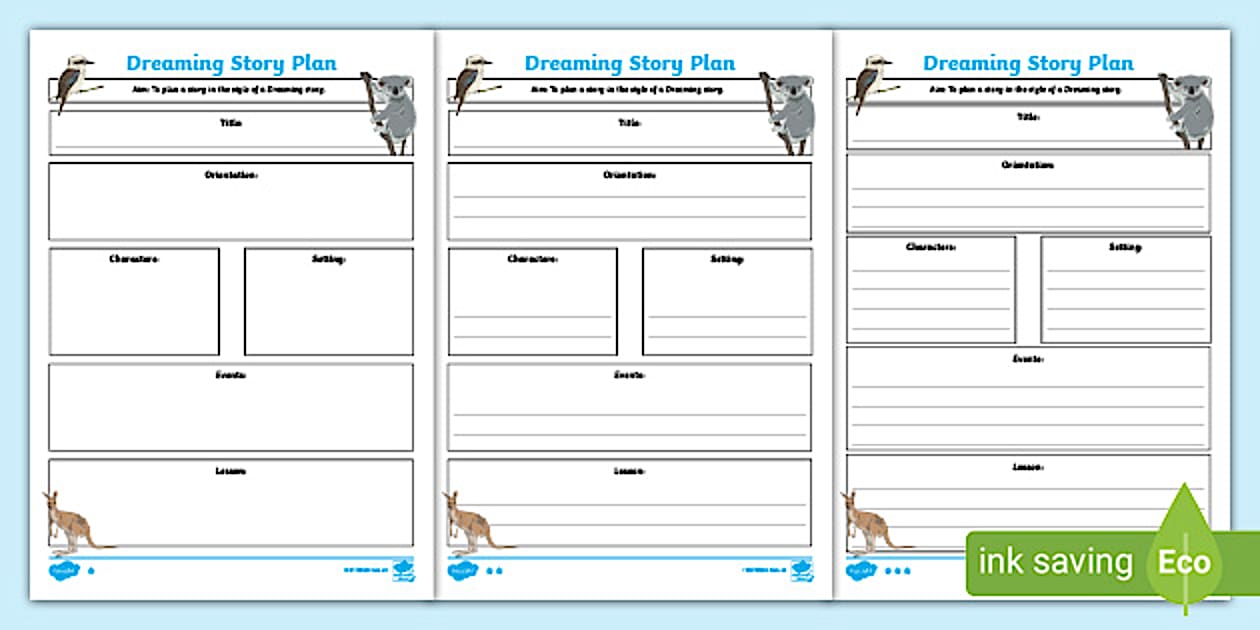 TAS Aboriginal Dreaming Story Plan Differentiated Writing Template