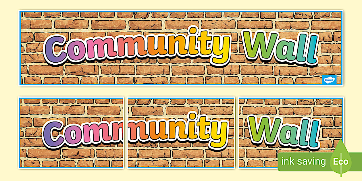 Community Wall Display Banner (teacher made) - Twinkl